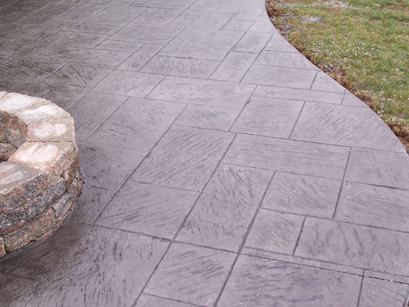 Stamped Concrete Slate Textures - Great Plains Concrete
