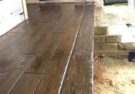 Stamped Concrete Wood Plank Texture - Great Plains Concrete