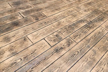 Stamped Concrete Wood Plank Texture - Great Plains Concrete